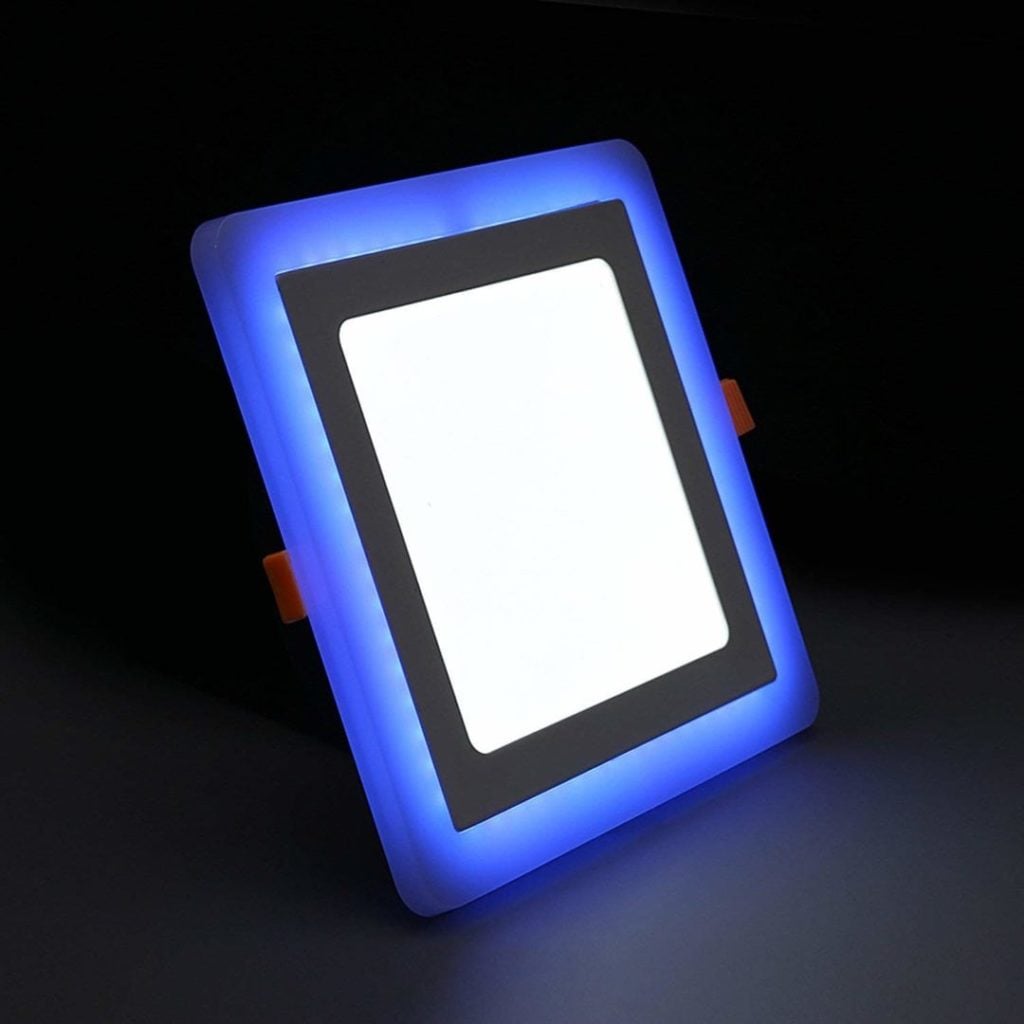 4" Slim Blue/White Square LED Panel - Rivervale LED LIghting Corp